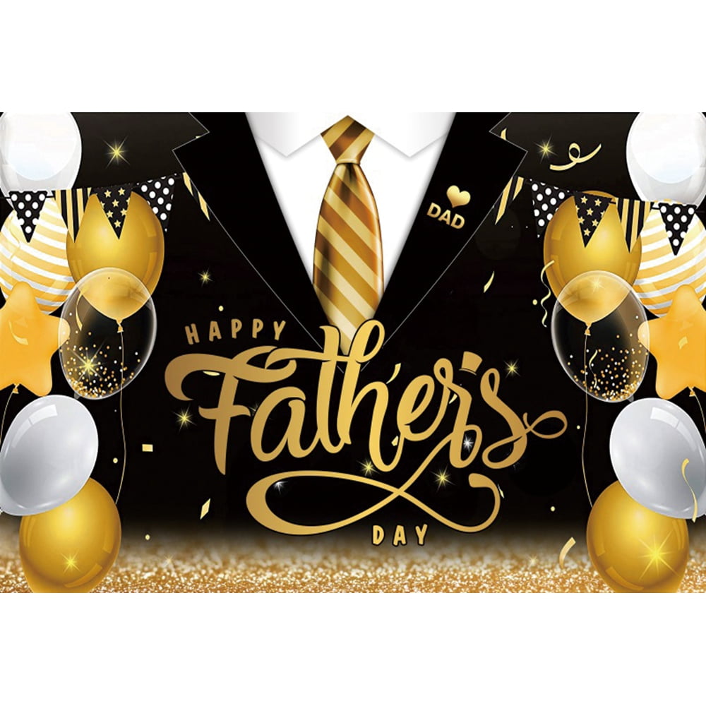 Happy Father's Day Photography Backdrop Thanks Daddy Balloon Glitter ...