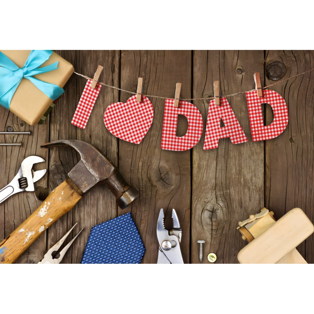 Happy Father's Day Photography Backdrop Thanks Daddy Balloon Glitter ...