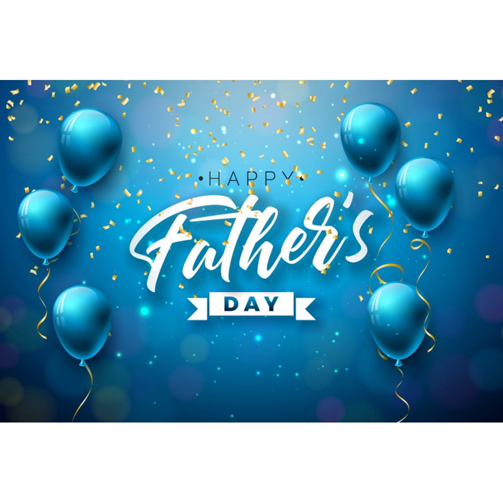 Happy Father's Day Photography Backdrop Thanks Daddy Balloon Glitter ...