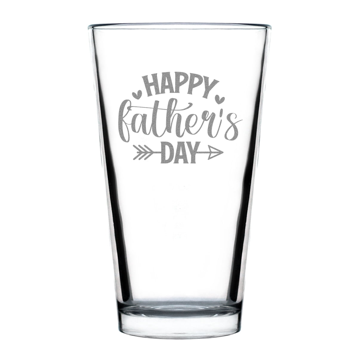 Happy Father's Day Pint Glass, Hand Engraved 16oz Standard Unique Gift ...