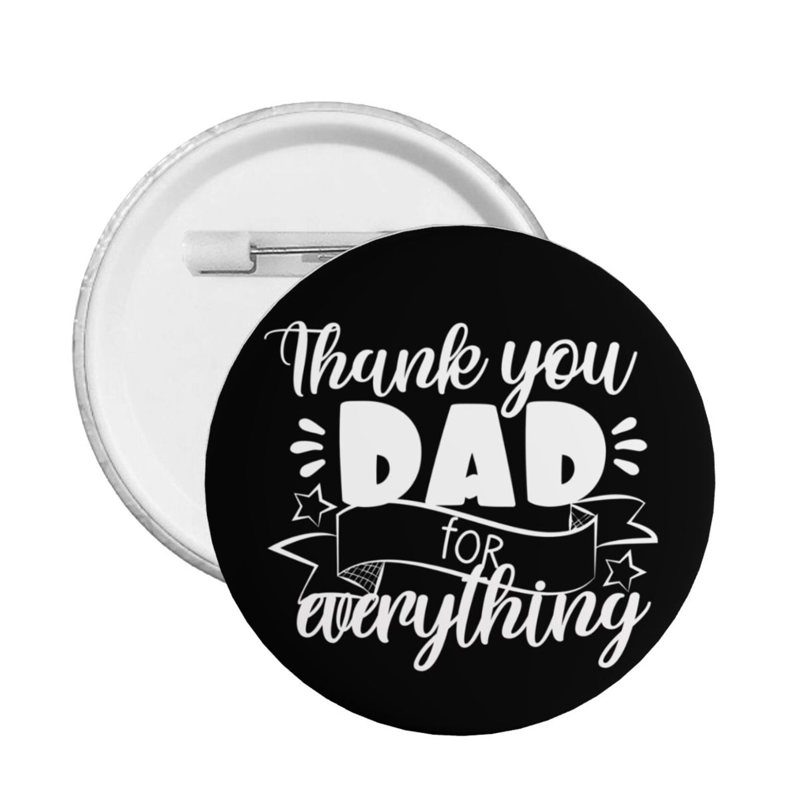Happy Father's Day Round Badge Button Pin Brooch Hat Clothing Bag ...