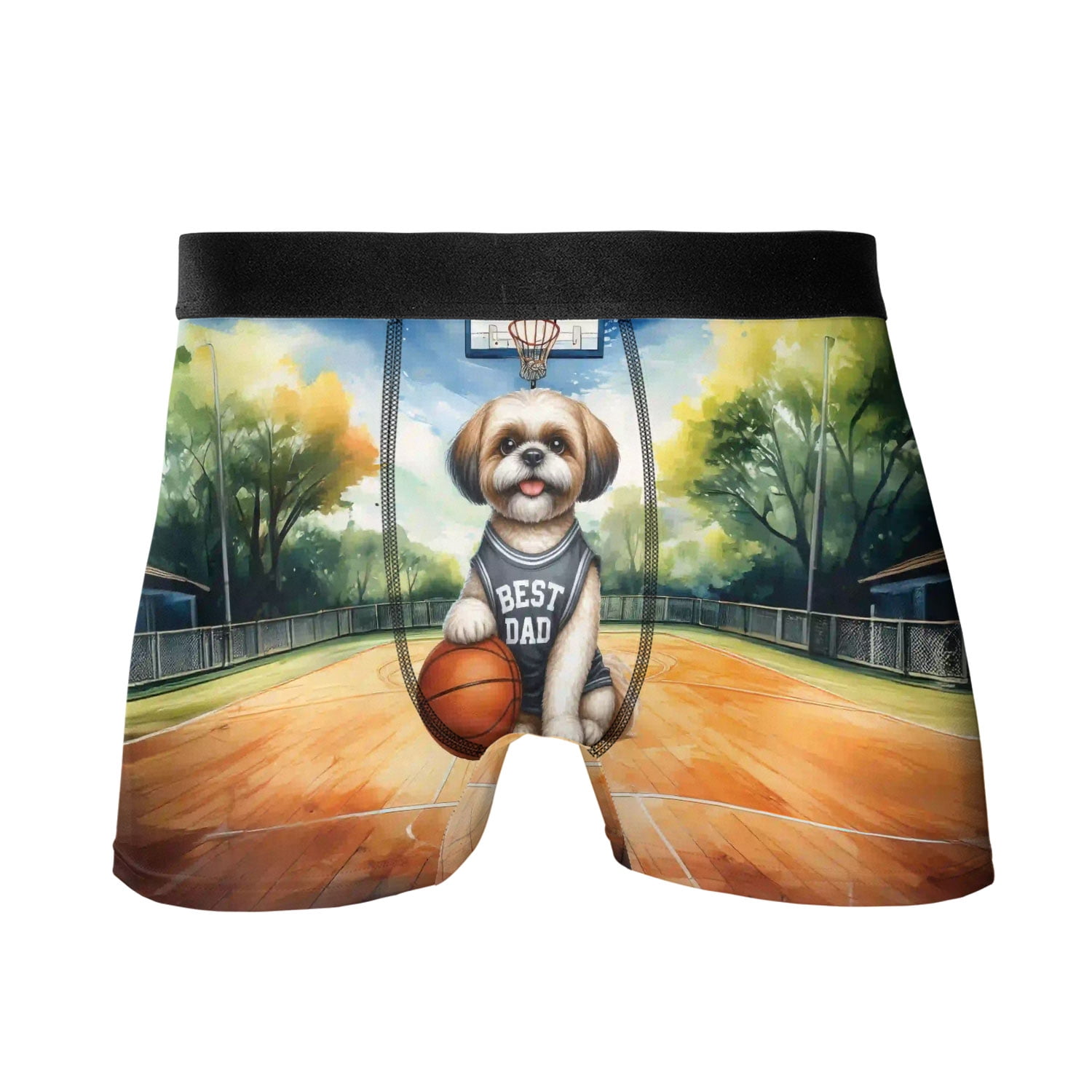 Happy Father's Day Shih Tzu Playing Basketball with Best Dad Jersey All ...