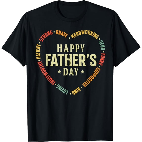 Happy Father's Day Shirt – Heart Word Art for Dad from T-Shirt ...