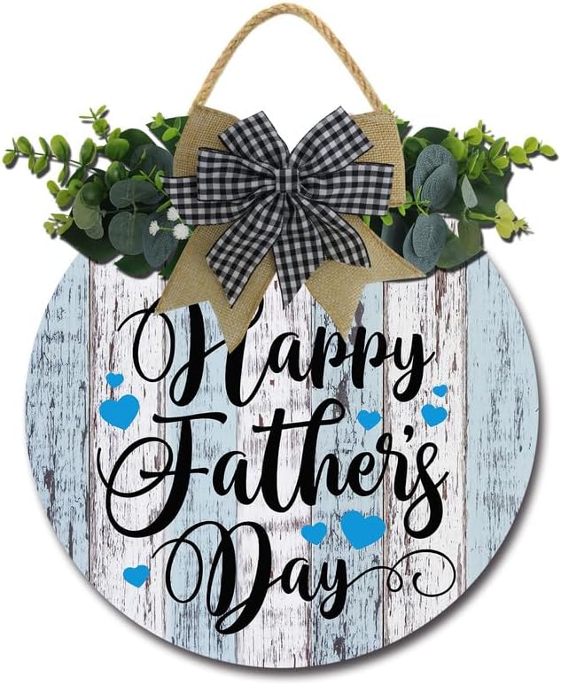 Happy Father's Day Sign for Front Door Father's Day Welcome Door Sign ...