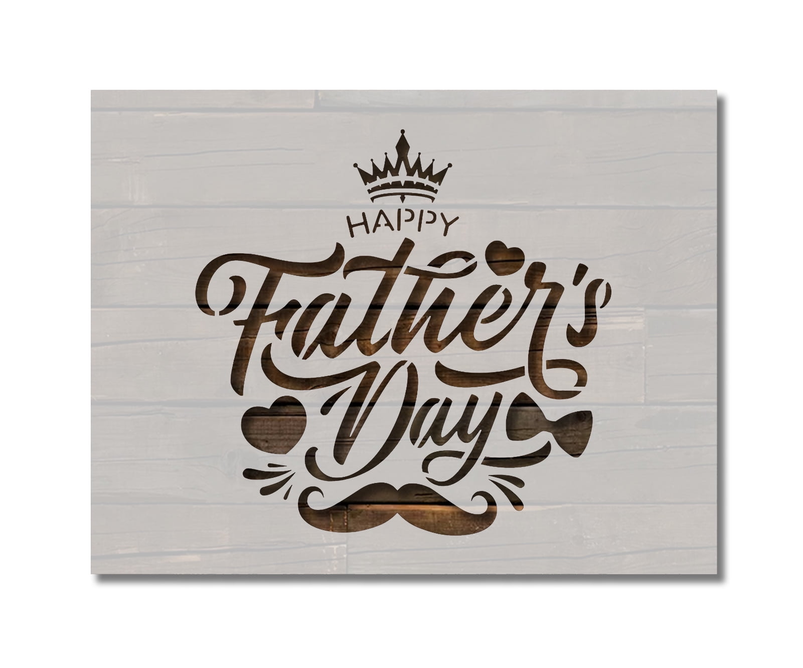 Reusable Happy Father's Day Stencil 8.5 x 11 Inches, Semi-Transparent ...