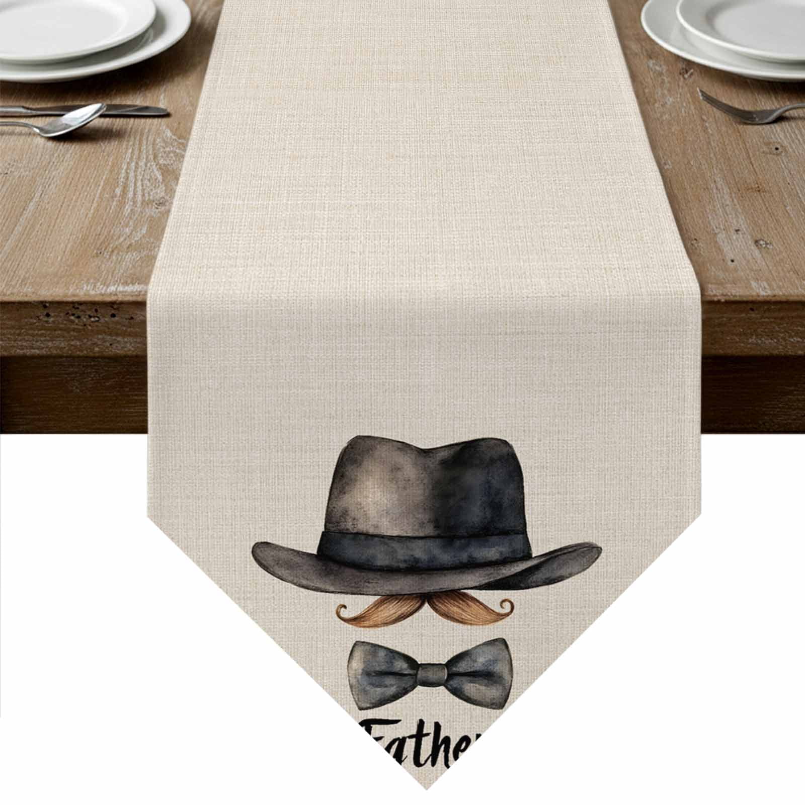 Happy Father's Day Table Runner Linen Burlap Table Runner 70 Inches ...