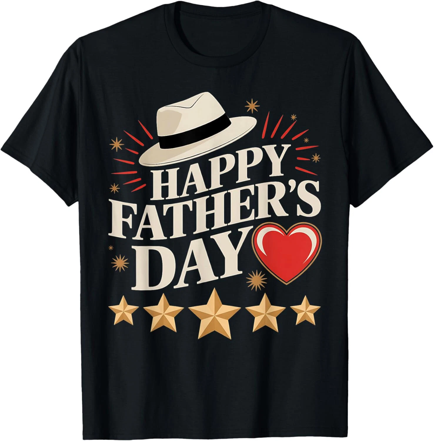 Happy Fatherâ€™s Day Tees Father Husband Grand Dad Vintage T-Shirt Gift ...