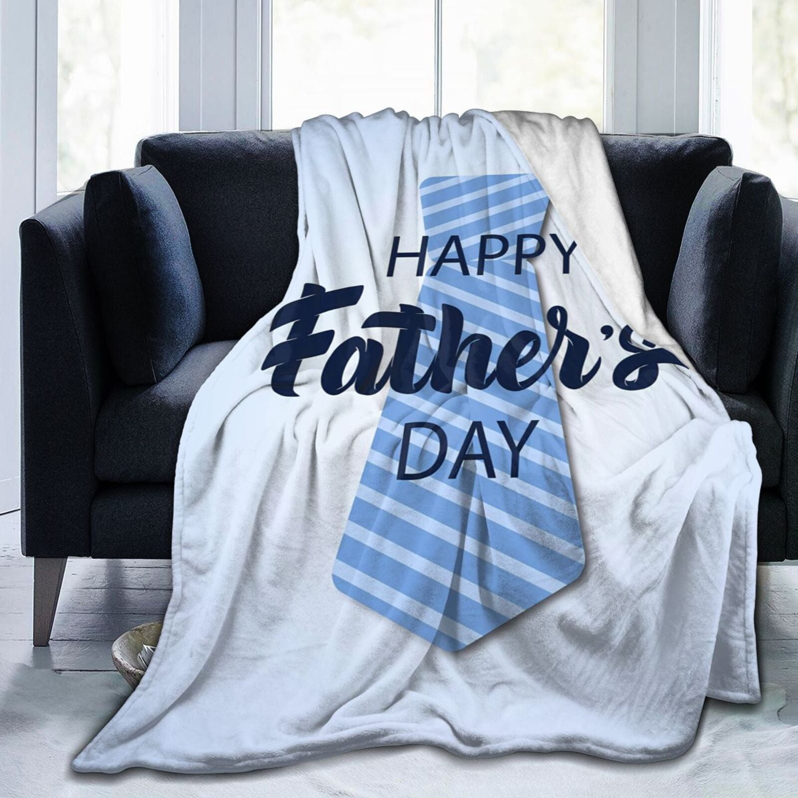 Happy Father's Day Throw Blanket Soft Cozy Warm Durable Fuzzy Flannel ...