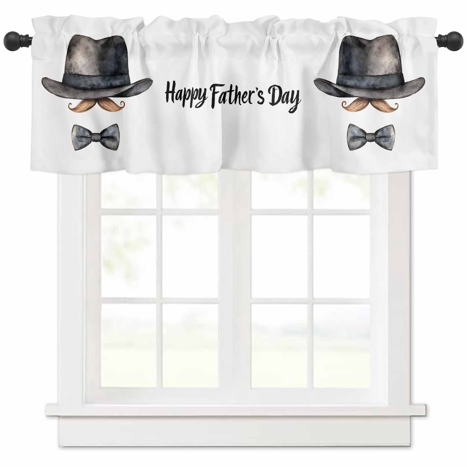 Happy Father's Day Valances for Windows Farmhouse Kitchen Curtains ...