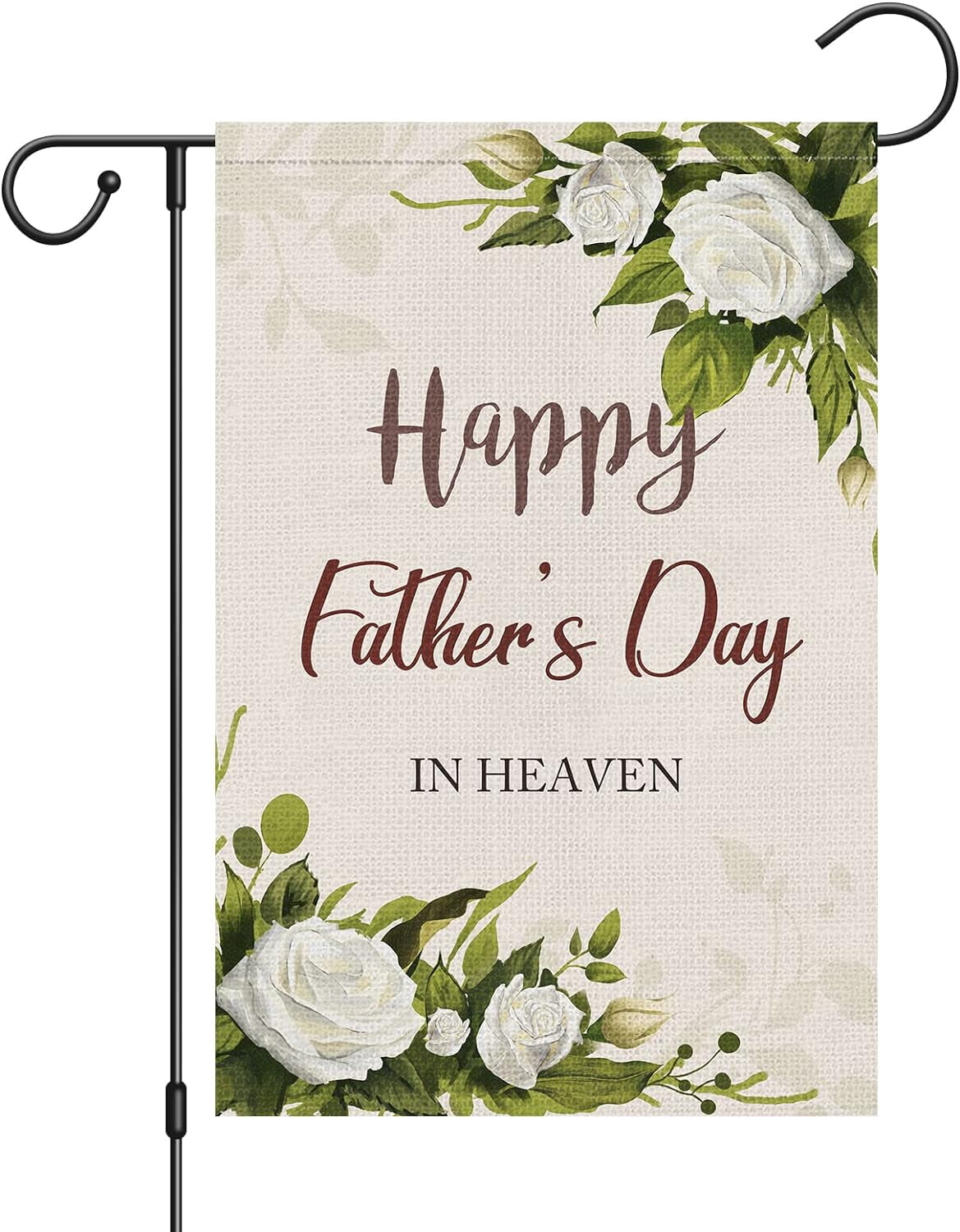 Happy Father's Day in Heaven Garden Flag 12x28 inch Double Sided ...