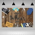 Happy Fathers Day Backdrop Rustic Wood Tools and Ties I Love You Dad ...