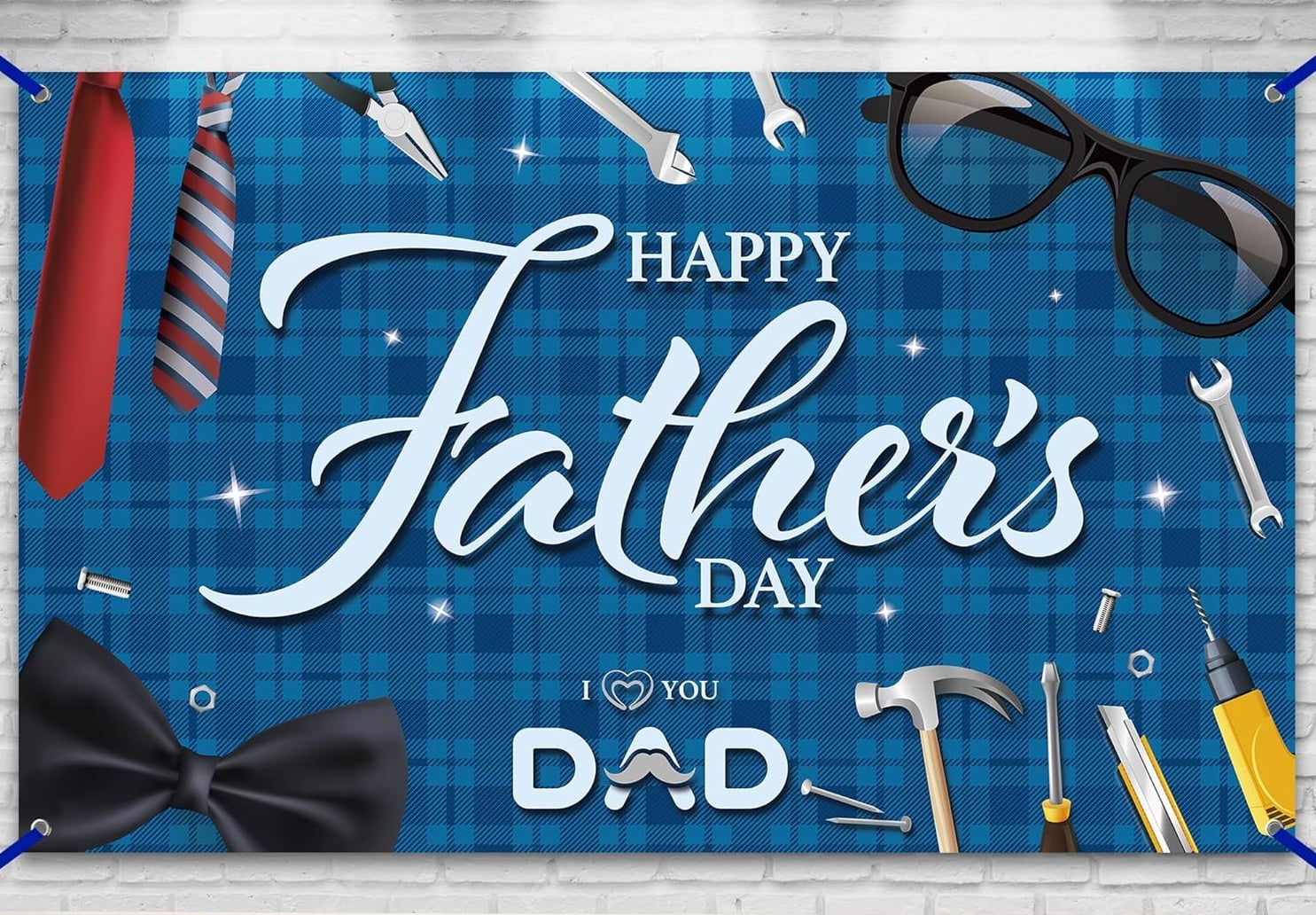 Happy Fathers Day Banner Backdrop, 72x44 Inch | Happy Father's Day ...