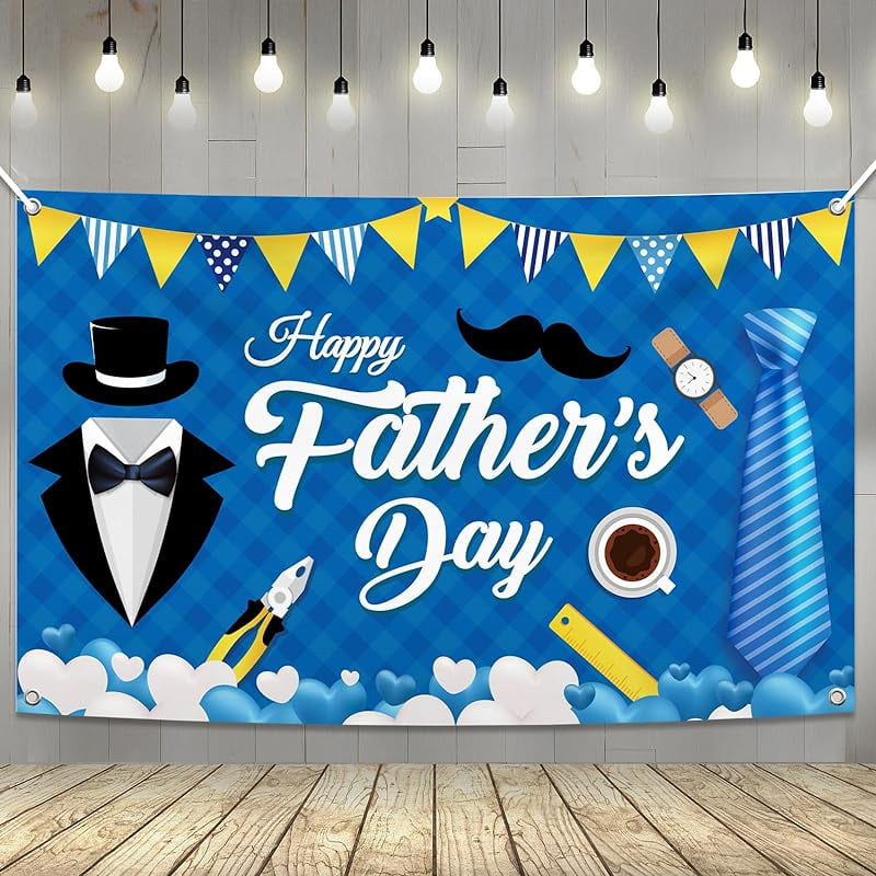 Happy Fathers Day Banner- XtraLarge, 72x44 Inch, Fathers Day Banner for ...