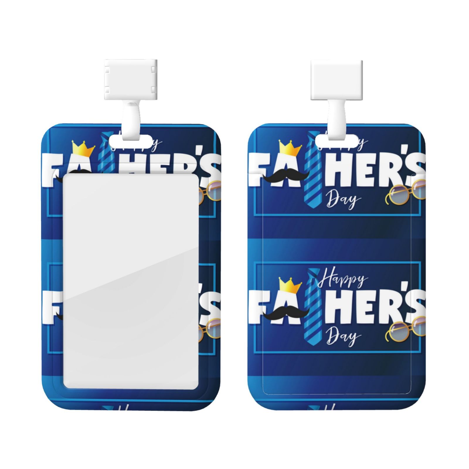 Happy Fathers Day Id Card Badge With Lanyard,Name Tag Holder, Hard ...