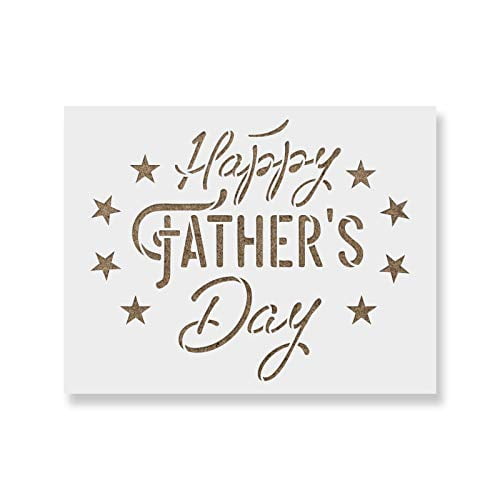 Happy Fathers Day Stencil - Holiday Stencil, Happy Stencil, Day Stencil ...