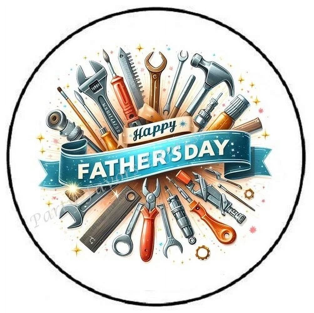 Happy Fathers Day Tools Stickers Party Favors Phone Decal Water Bottle ...