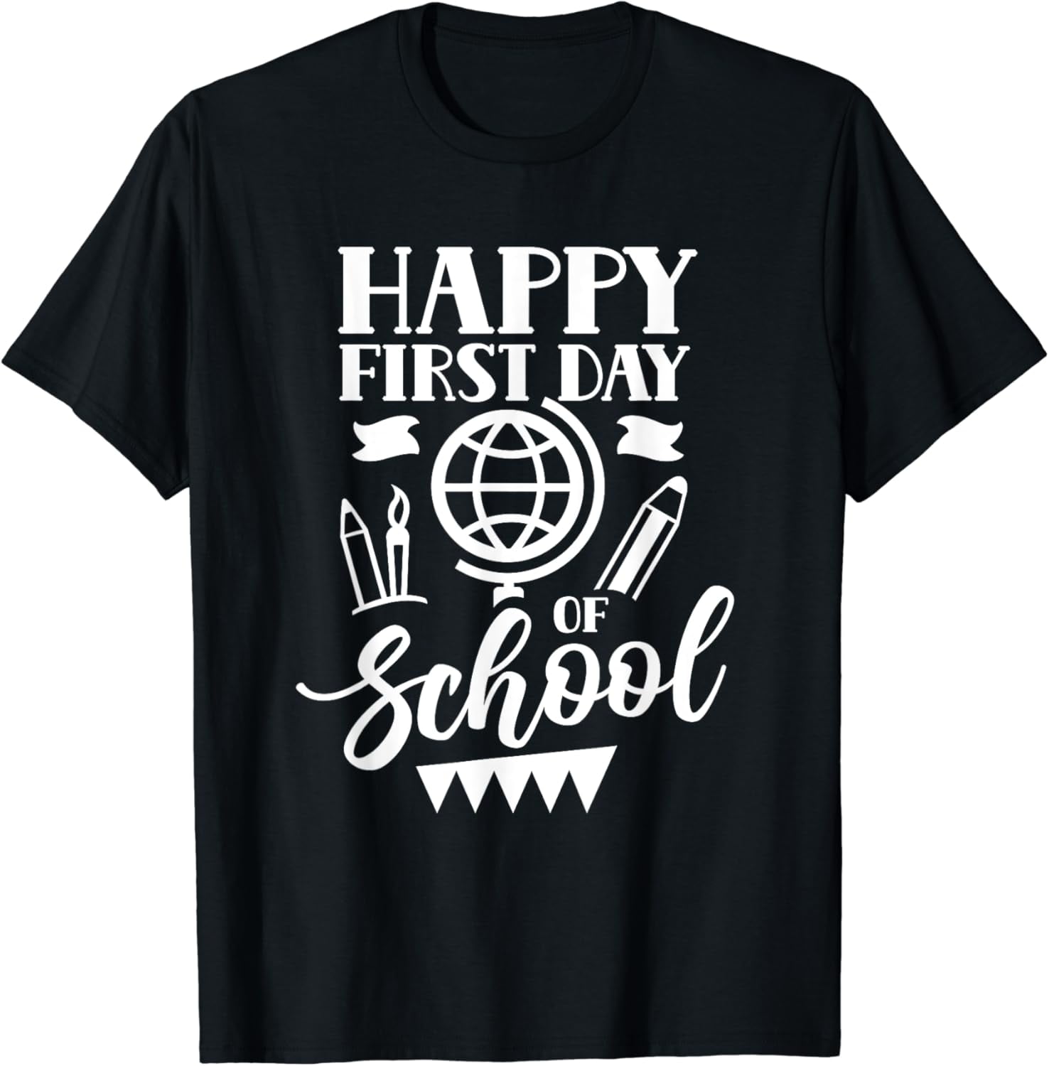Happy First Day Of School Pupil Back To School Teacher T-Shirt100 ...