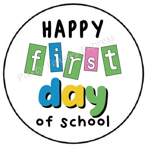 Happy First Day Of School Stickers Party Favors Phone Decal Water ...