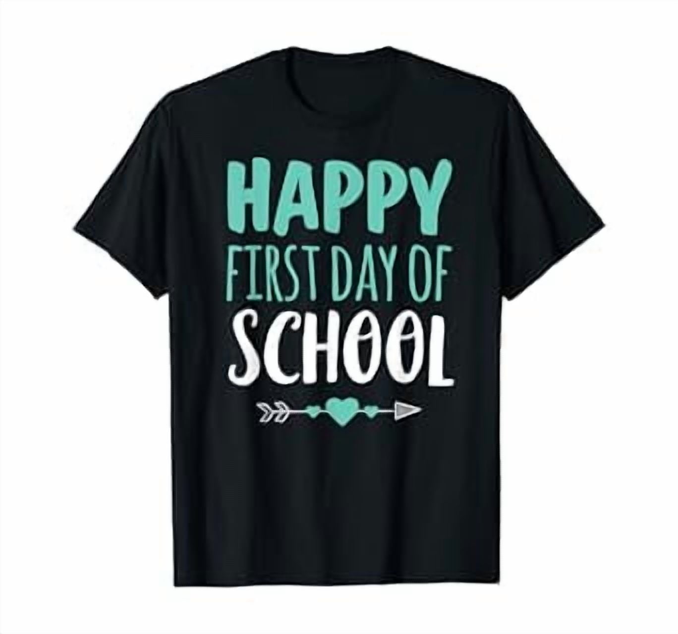 Happy First Day Of School T Shirt Teacher Student Arrow Cute - Walmart.com