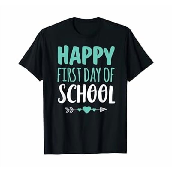 Happy First Day Of School T Shirt Teacher Student Arrow Cute - Walmart.com