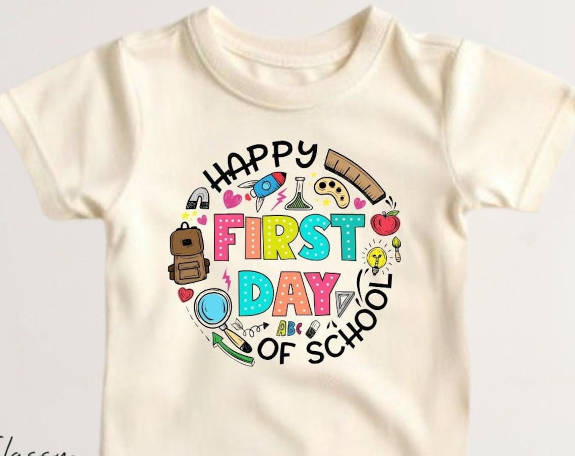 Happy First Day Of School Youth Shirts, Teacher Pencil Tees, Back To ...
