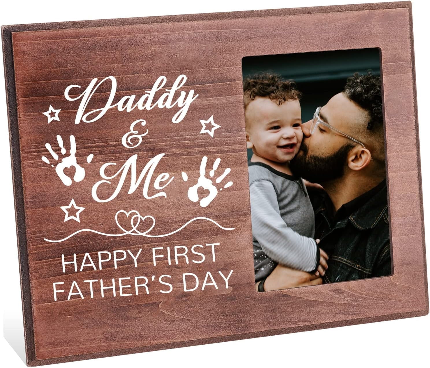 Happy First Father's Day Picture Frame 4x6inch Daddy & Me Picture Frame ...
