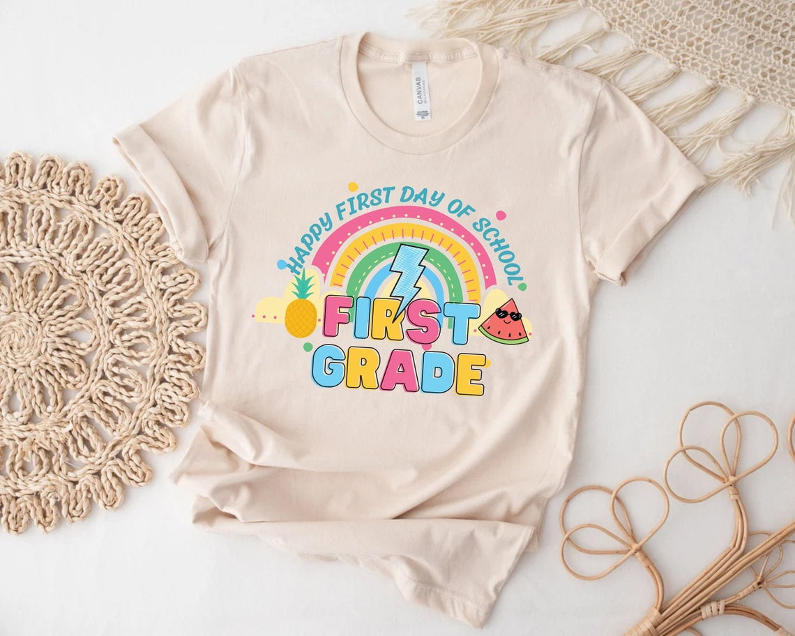 Happy First Grade Shirt, Back to School Shirt, Teacher Shirt, Team ...