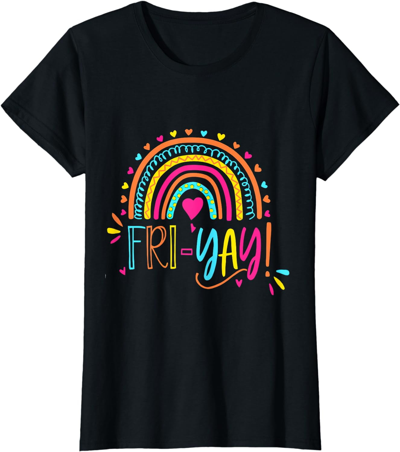 Happy Fri-Yay Friday Lovers Fun Teacher TGIF T-Shirt - Walmart.com
