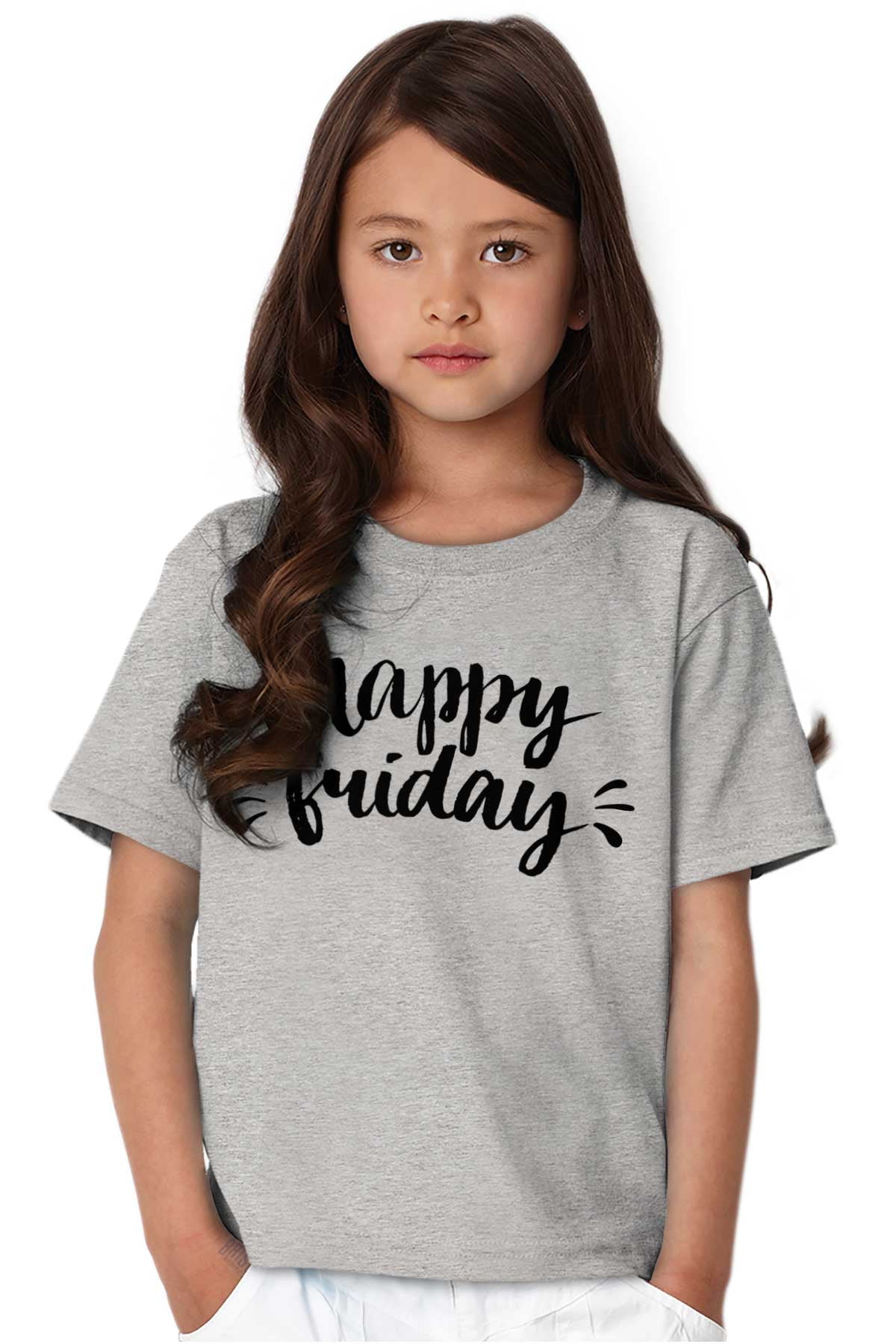 Happy Friday Weekend Vibes Fun TGIF Girls Kids T Shirt Tees Teen Brisco ...