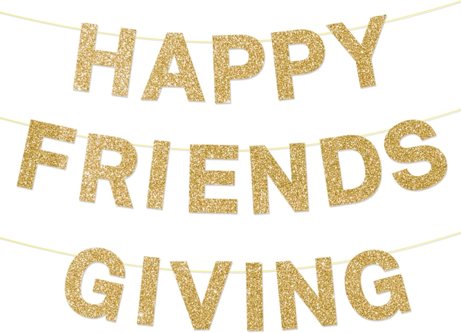 Happy Friendsgiving Banner, Pre-assembled Friendsgiving Decorations ...