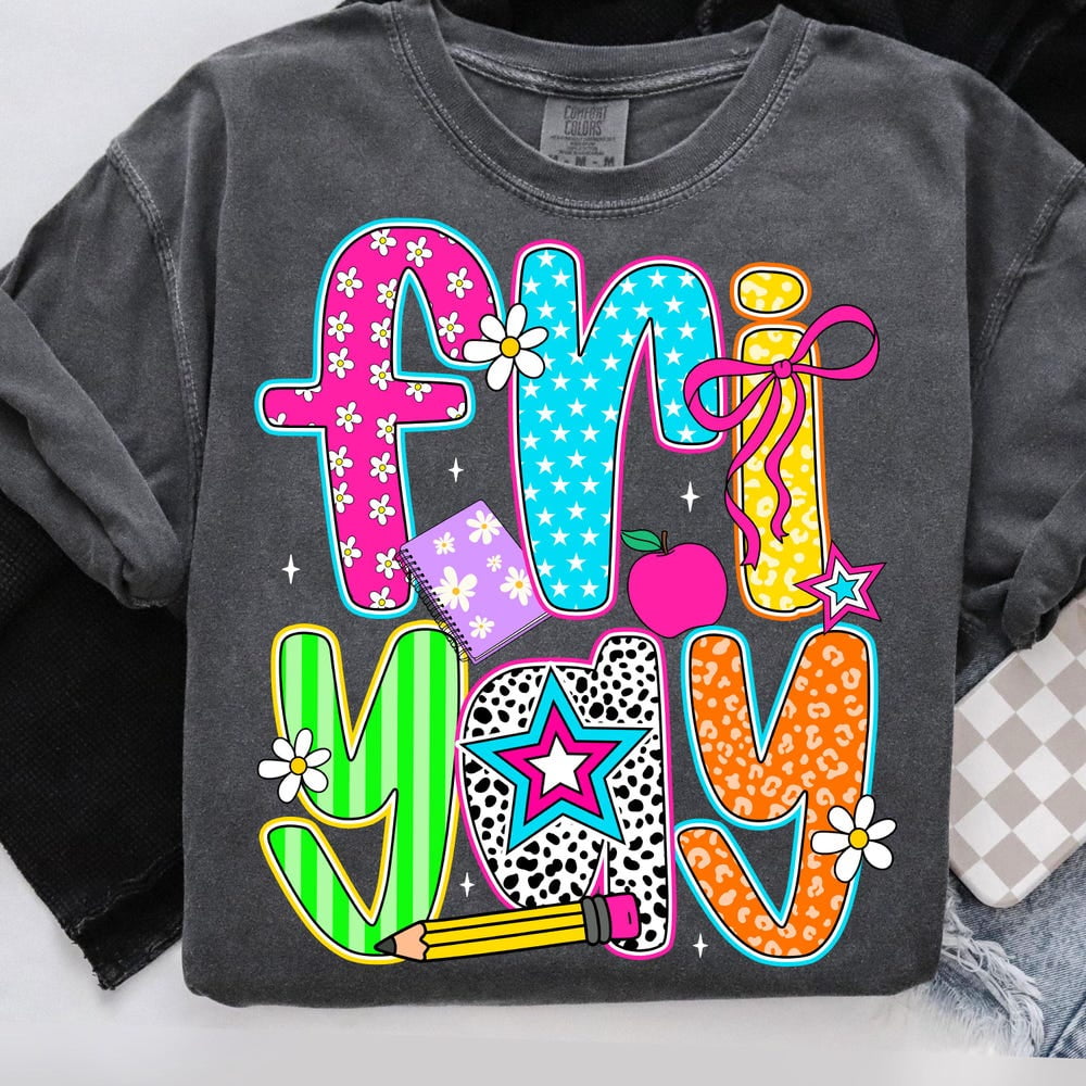 Happy Friyay Shirt, Preppy Teacher Shirt, Retro Teacher Life Shirt ...