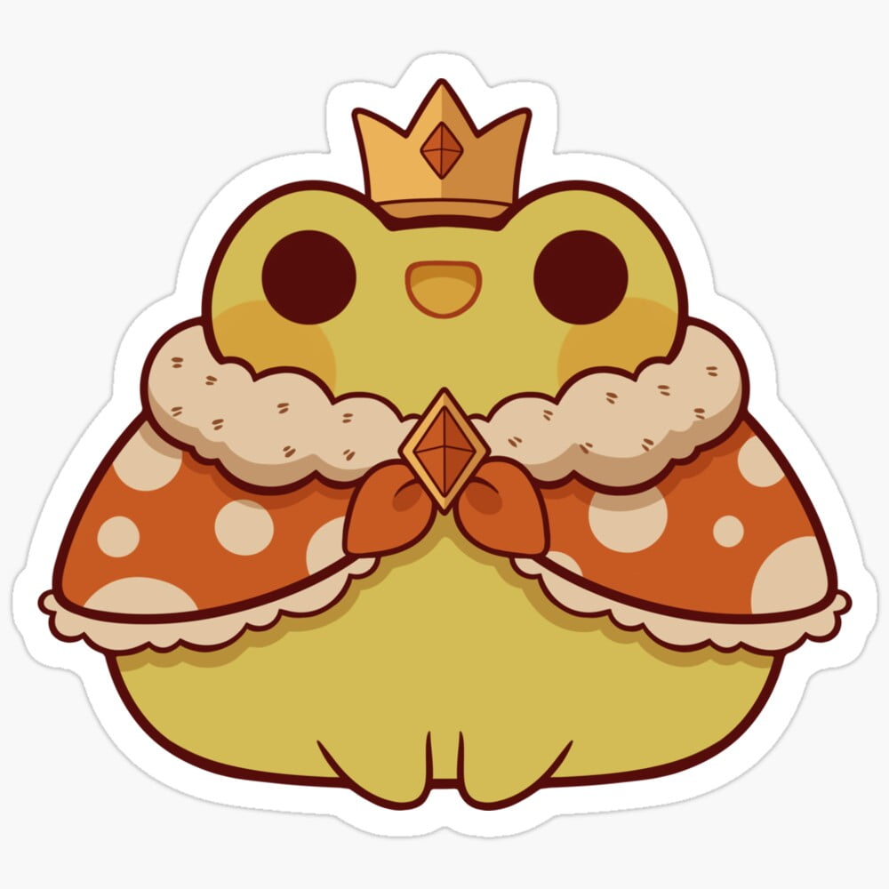 Happy Frog Prince Sticker Phone Decal Water Bottle Stickers Car Decals ...