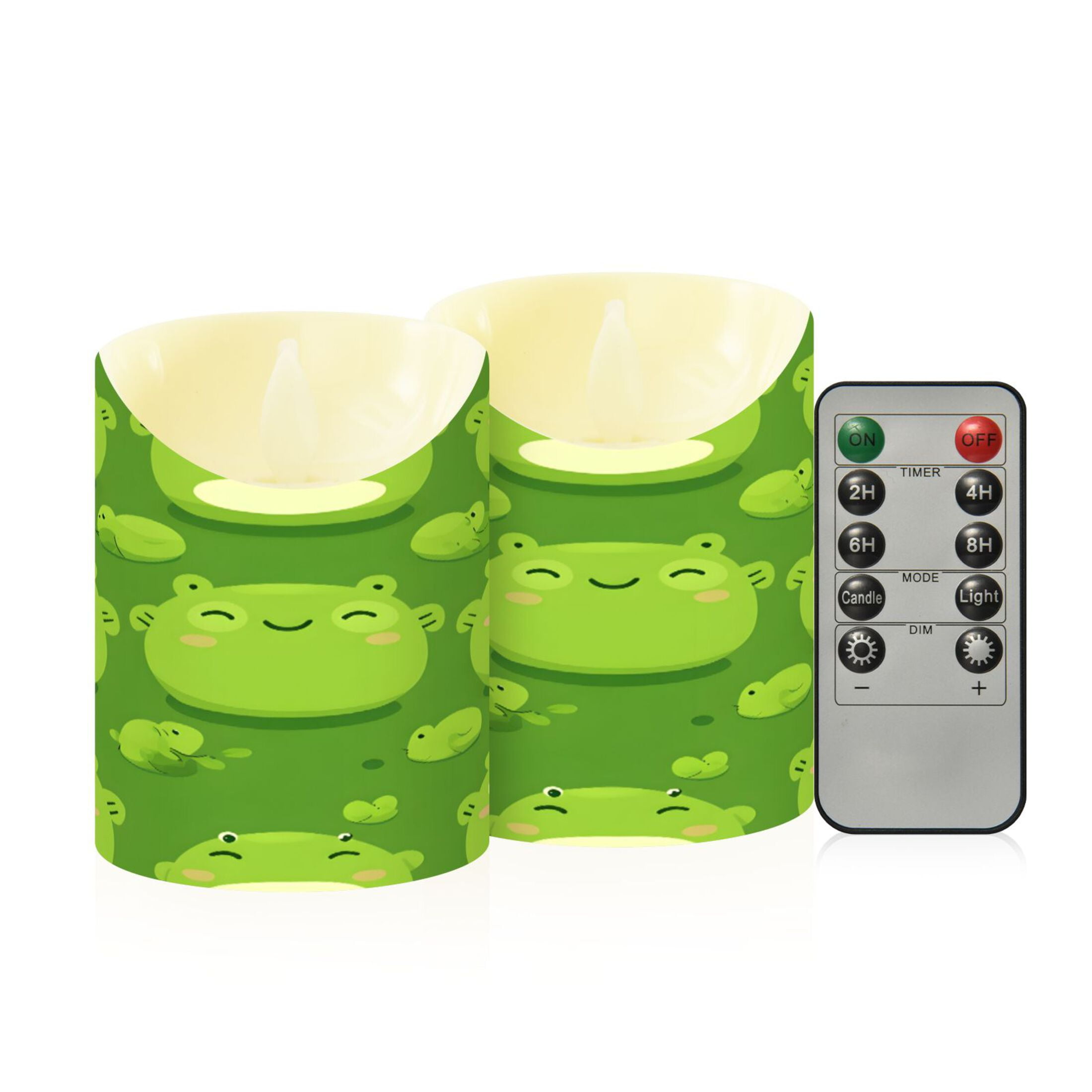 Happy Frogs Flameless Candles 2 PCS with Remote Realistic Moving Flame ...
