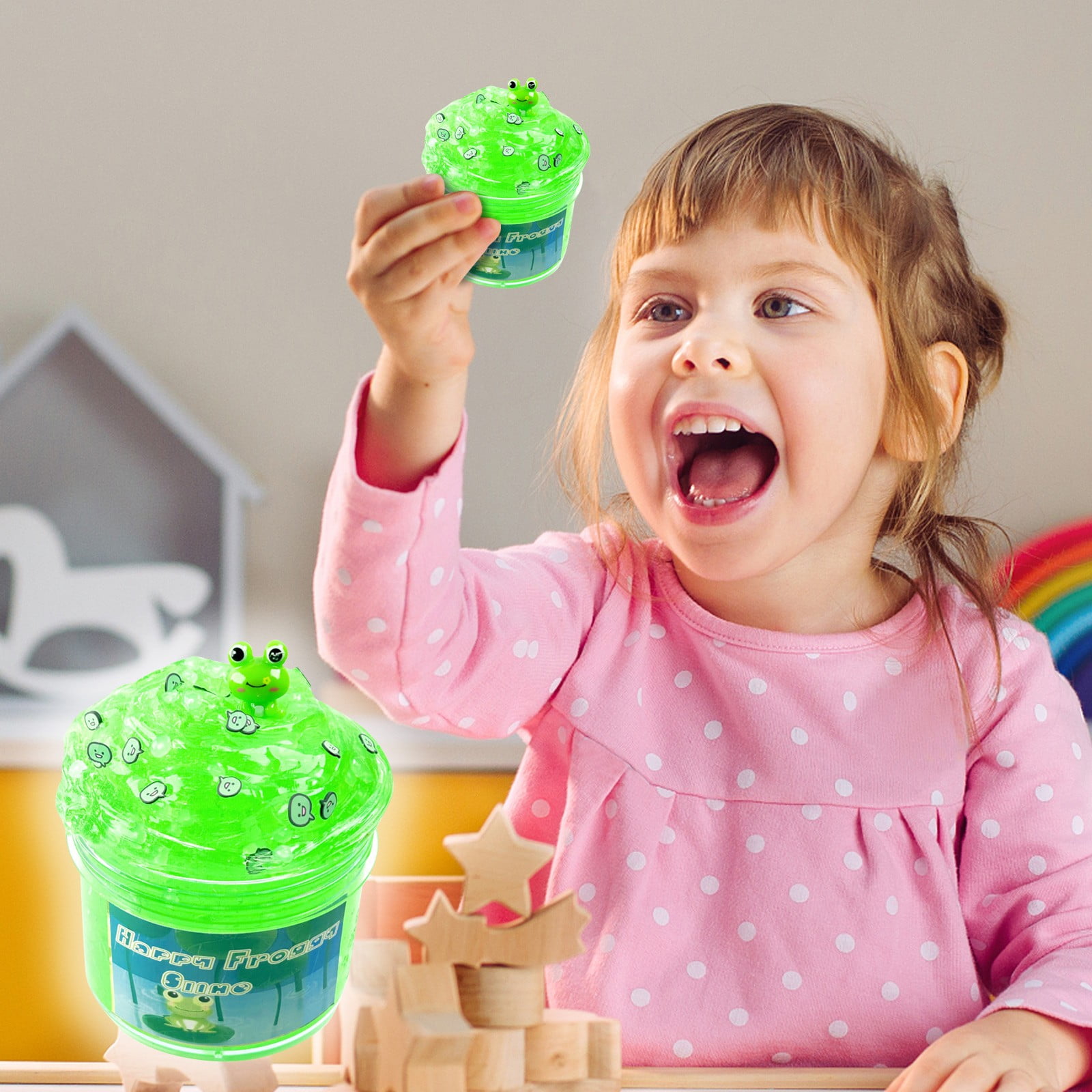 Happy Frogs Slime Cloud Slime Butter Slime Peach Slime for Kids Fluffy ...