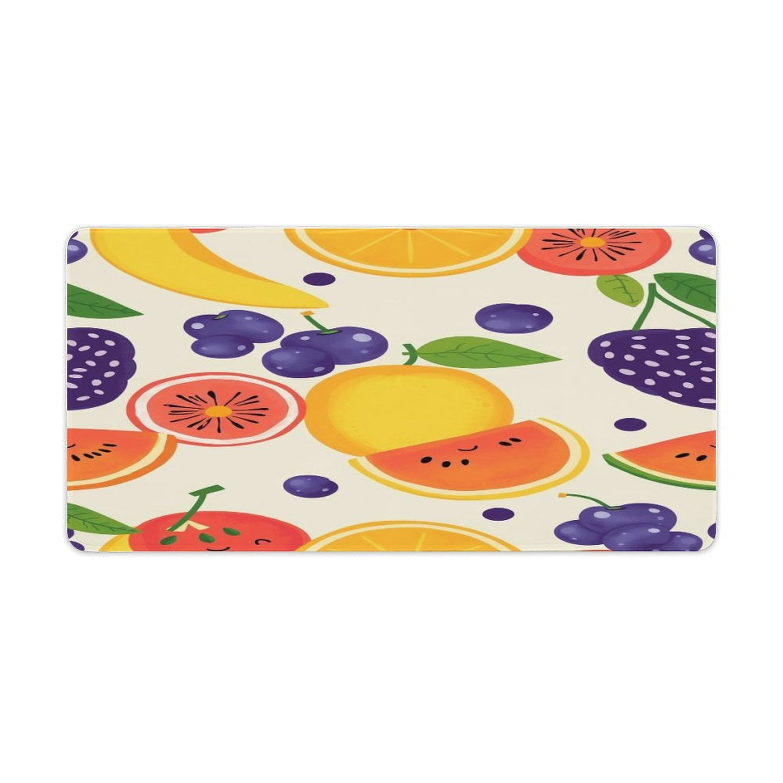 Happy Fruit Pattern Mousepad Gamer Desk Mat Large Keyboard Pad Carpet ...