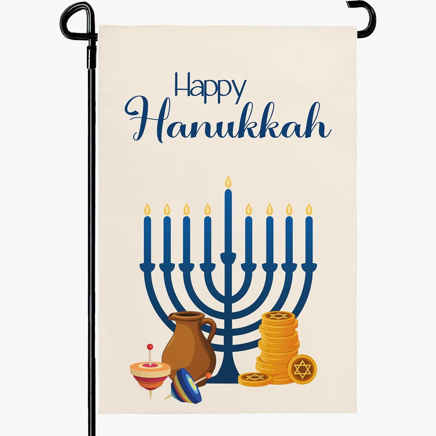 Happy Garden Flags Menorah Star of David Chanukah Yard Flag Jewish ...