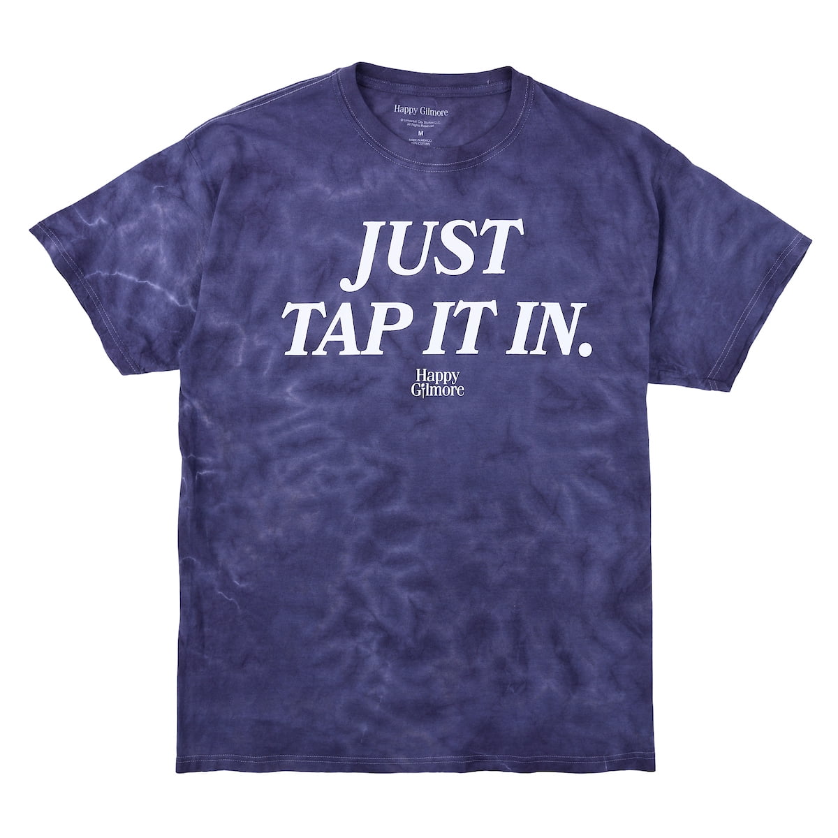 Happy Gilmore Just Tap It In Men's Dark Blue Mineral Wash Oversized ...