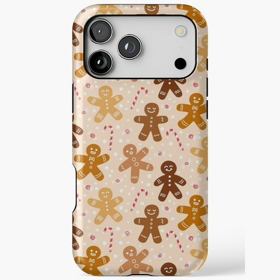Happy Gingerbread Men Case for iPhone 11 12 13 14 15 16 17 Pro Max ...