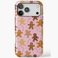 Happy Gingerbread Men Pink Case for iPhone 11 12 13 14 15 16 17 Pro Max ...