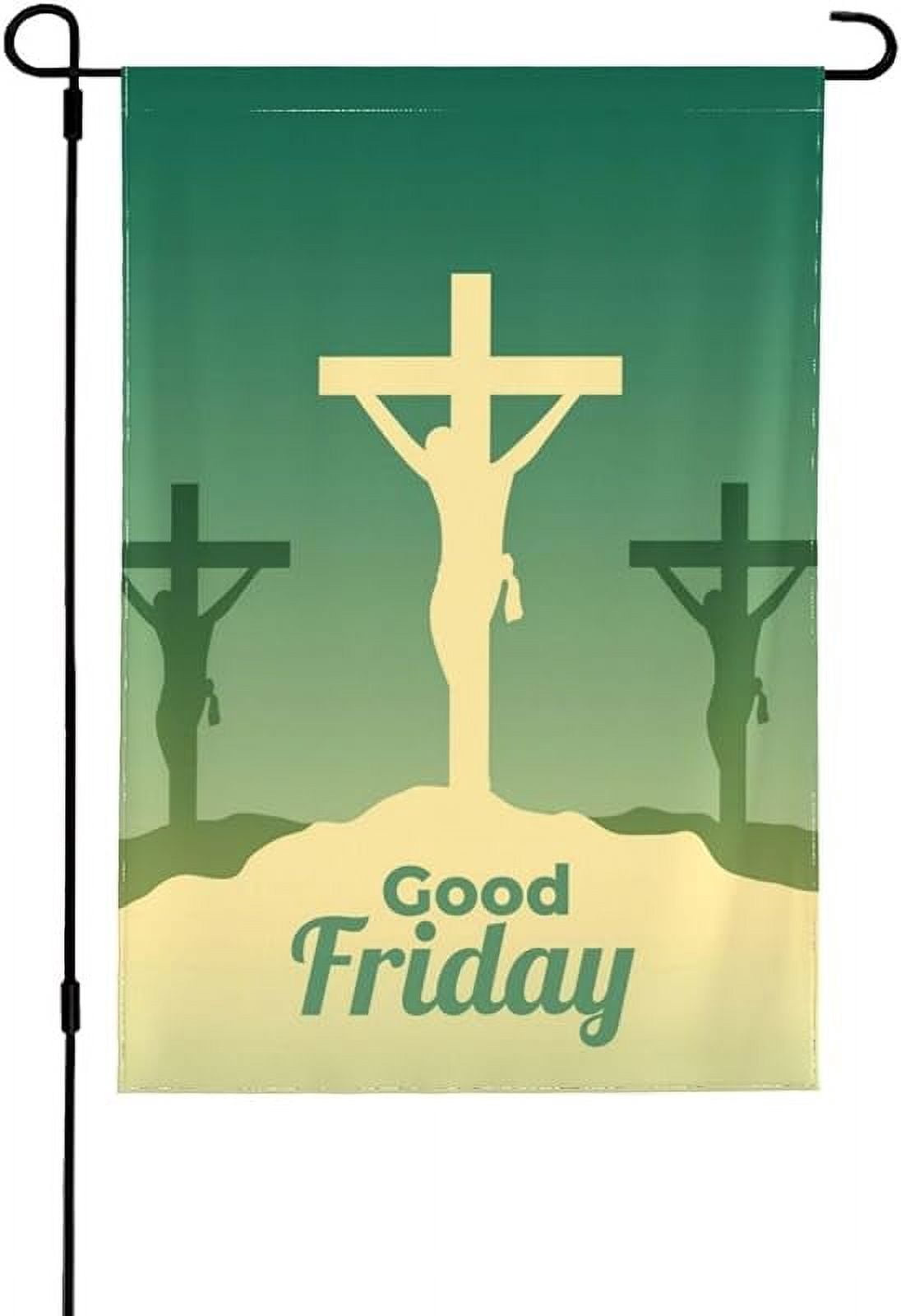 Happy Good Friday Garden Flags 12.5 x 18 Inches Double-Sided Banner ...