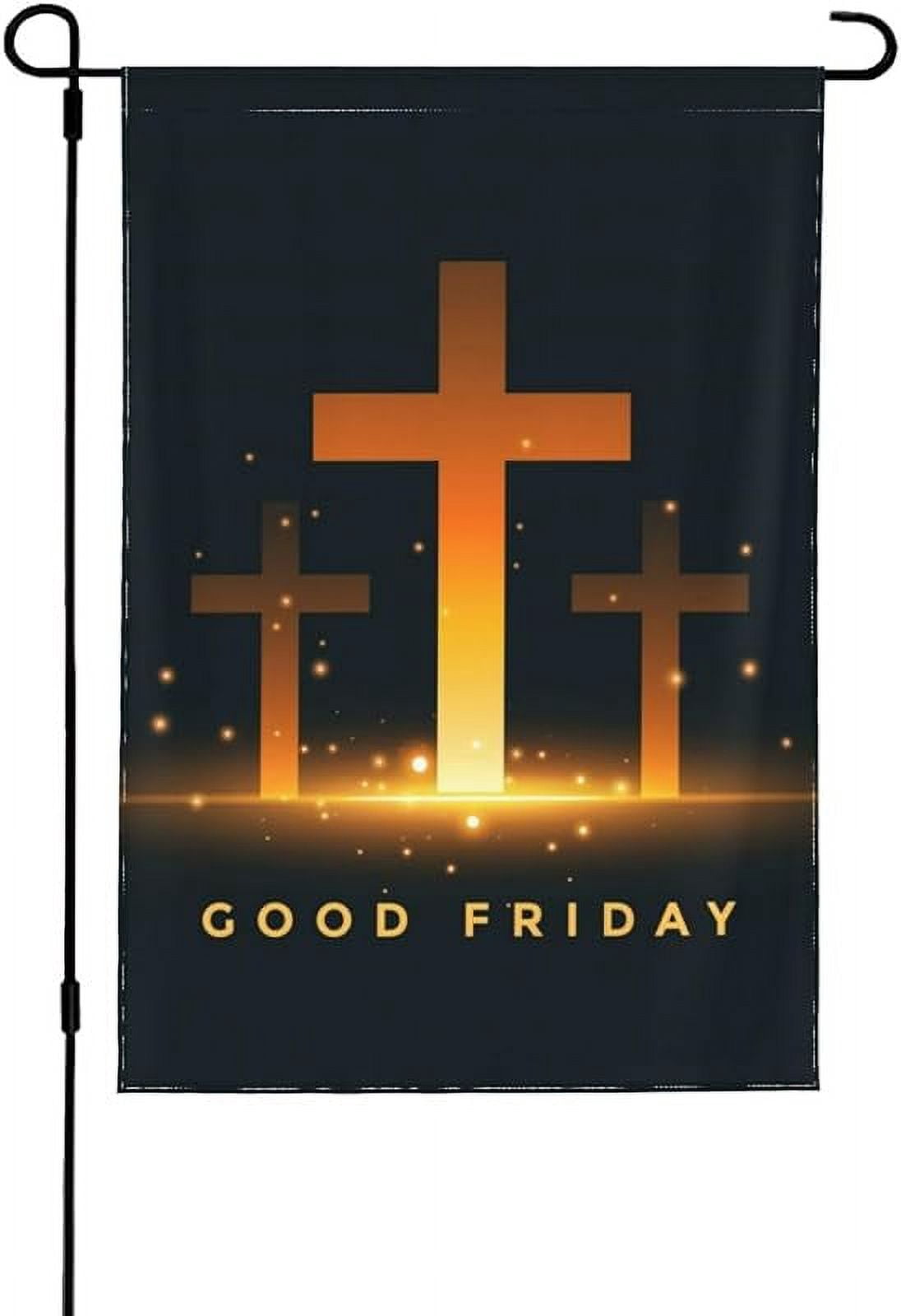 Happy Good Friday Garden Flags 12.5 x 18 Inches Double-Sided Banner ...