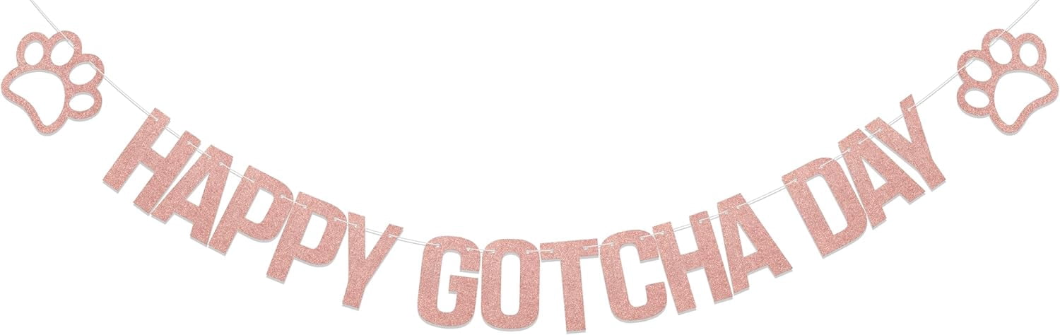Happy Gotcha Day Banner, Dog Birthday Decorations, Pet Adoption Day ...