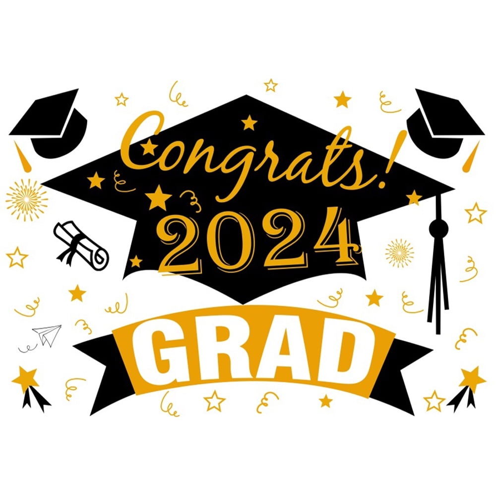 Happy Graduation Backdrop for Photo Class of 2024 Congrats Grad Prom ...