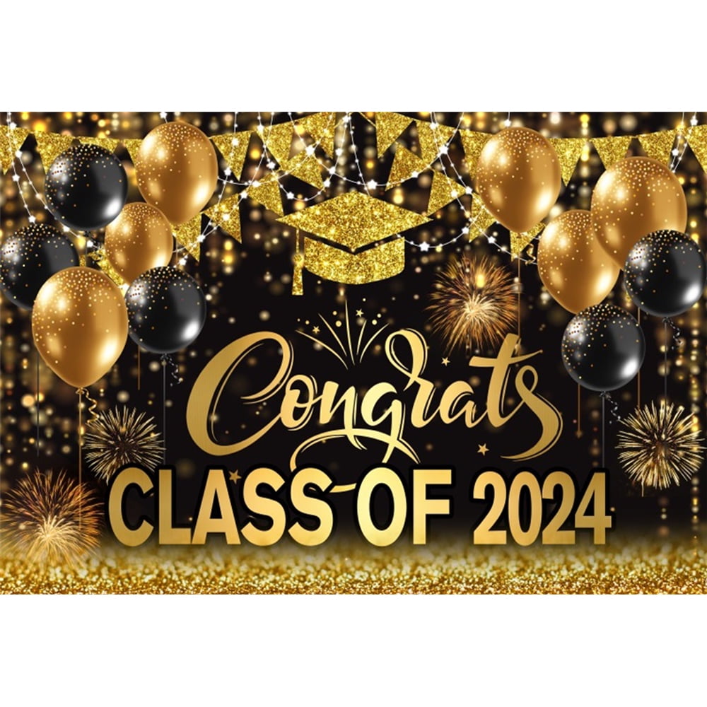 Happy Graduation Backdrop for Photo Class of 2024 Congrats Grad Prom ...