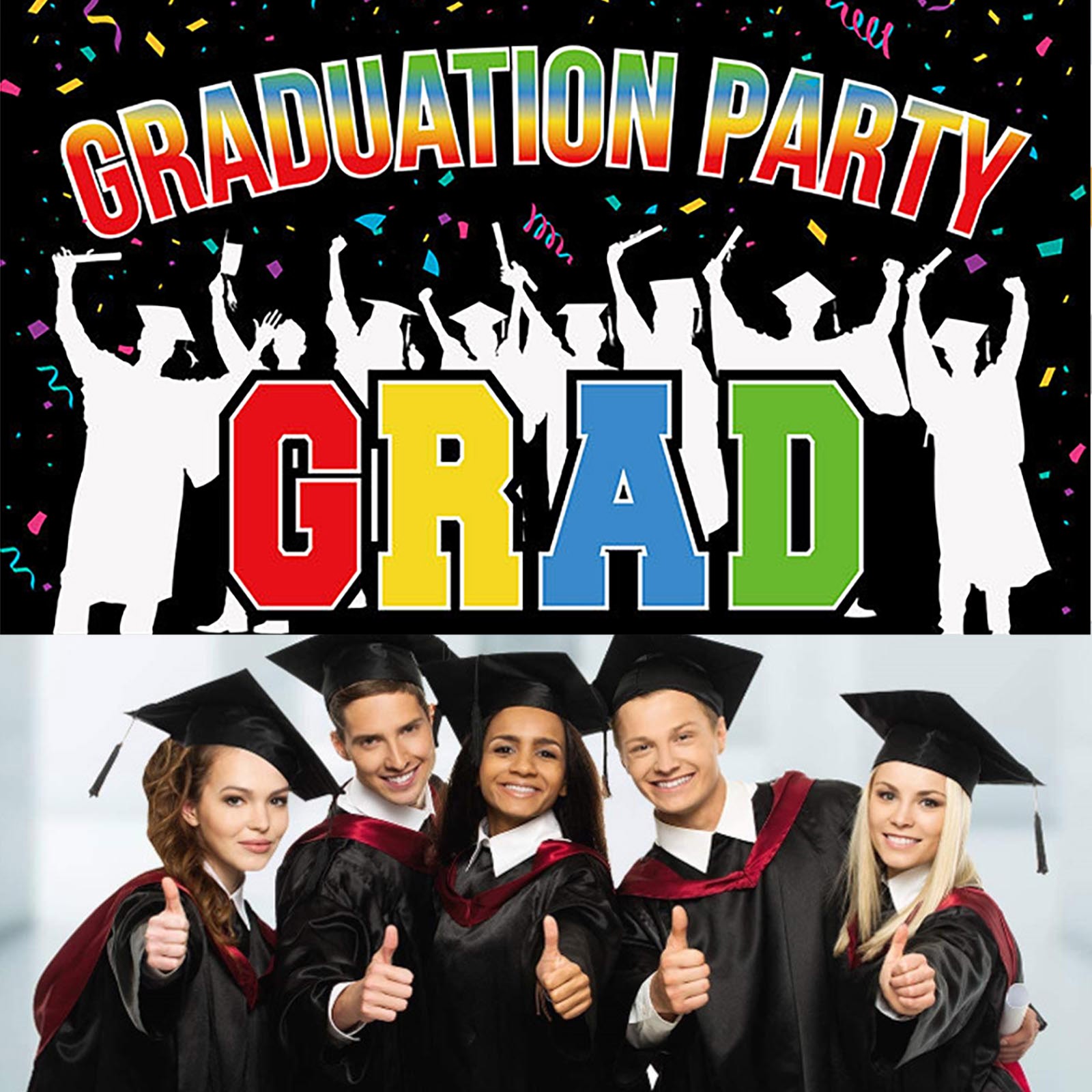 Happy Graduation Banner Graduation Backdrop 2024 Party Party Background ...