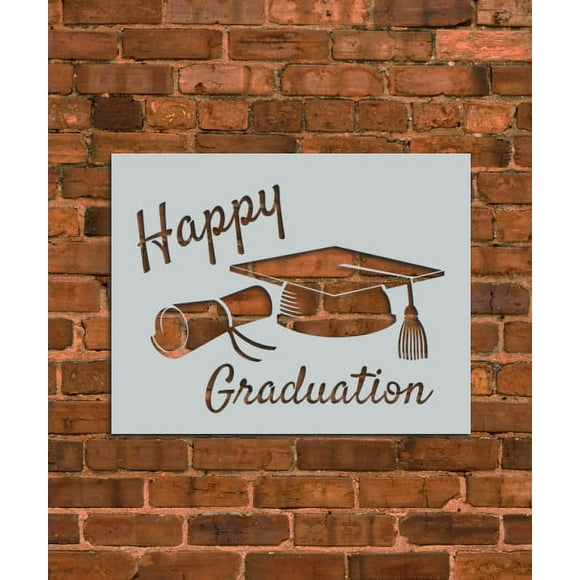 Graduation Cap Stencil