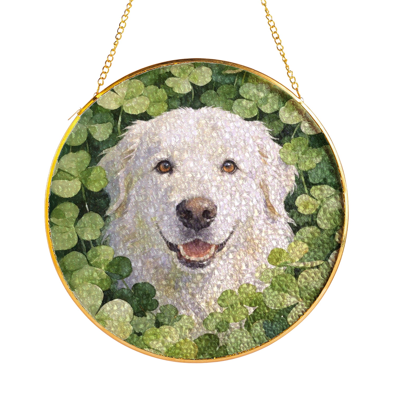Happy Great Pyrenees Welcome St Patrick's Day Lucky Shamrocks Clover ...