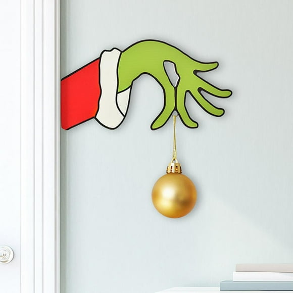 Grinch Hand Holding Ornaments