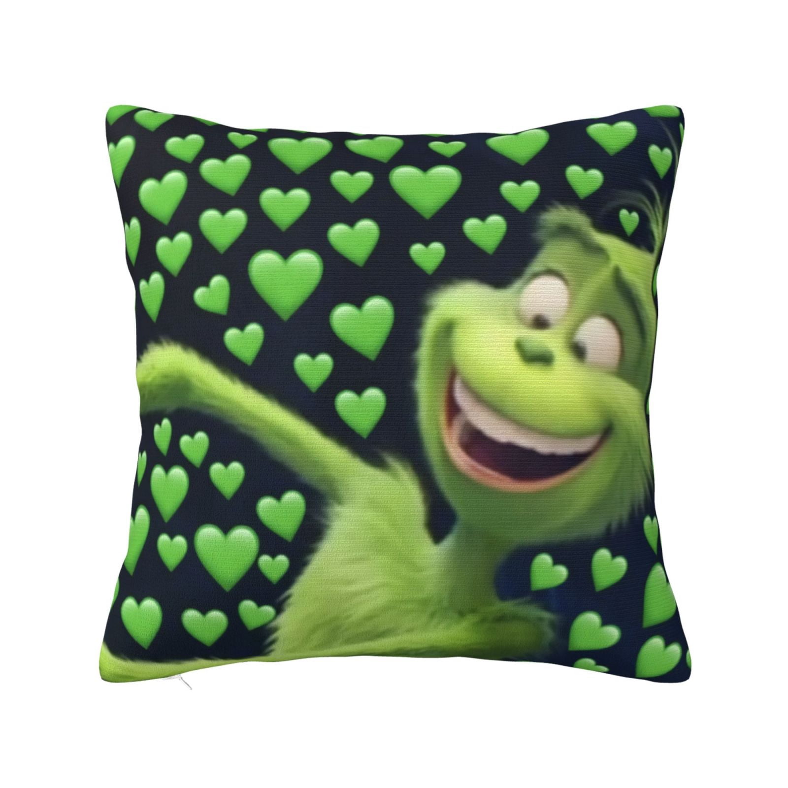 Happy Grinch Throw Pillow Covers 22x22 Inch,Square Pillow Covers For ...