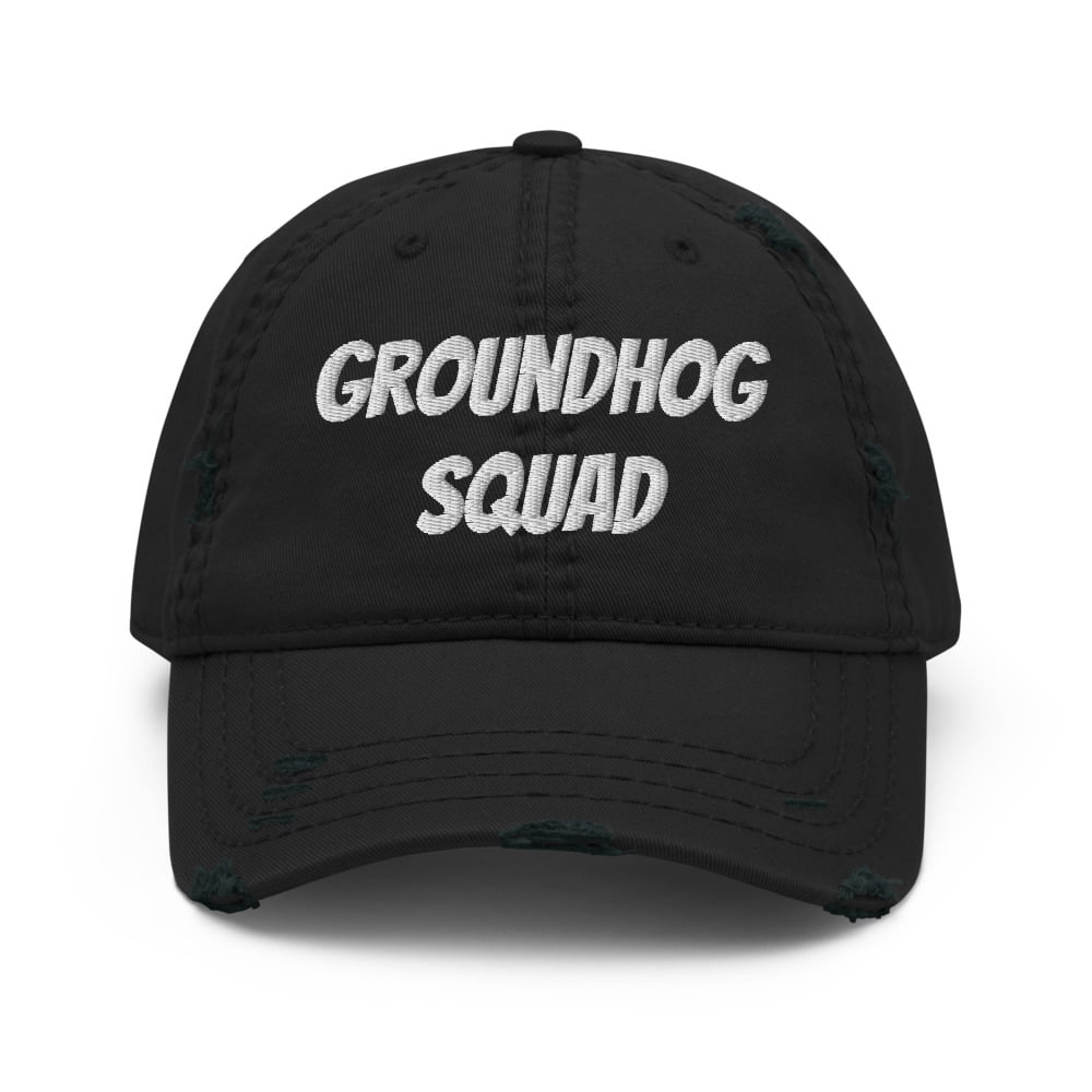 Happy Groundhog Day 2025 Embroidered Distressed Dad Hat, Funny ...